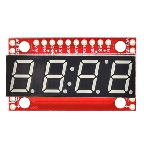 Sparkfun 7 Segment Serial Display White With Atmega328 Mcu Ecks 2202