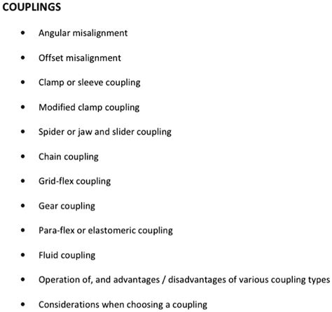 Couplings Angular Misalignment Offset Misalignment Clamp Or Sleeve Coupling Modified Clamp Couplings Angular Misalignment Offset Misalignment Clamp Or Sleeve Coupling Modified Clamp