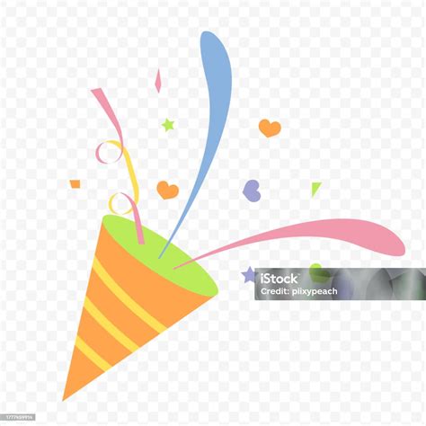 당 Popper 반짝임을 가진 당 목표를 축하하십시오 엽서 스티커 아이 책에 대 한 벡터 일러스트 레이 션 12월 31일에 대한 스톡 벡터 아트 및 기타 이미지 Istock