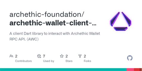 Github Archethic Foundationarchethic Wallet Client Dart A Client