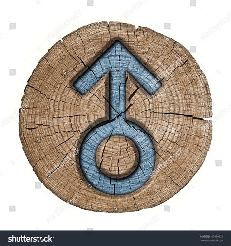 Male Sign Sex Wooden Label Symbol Stock Illustration 163939625