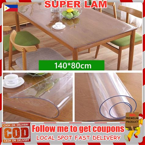 Ready Stockcod 12060cm 14080cm Tablecloths Soft Glass Pvc
