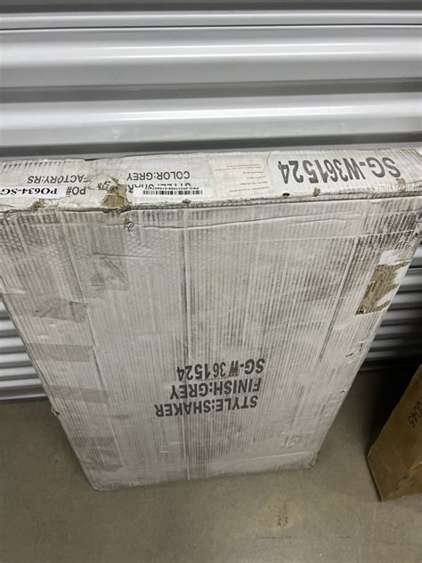 Sg W361524 Shaker Grey 36 Wall Refrigerator Cabinet 15 H 24 Deep