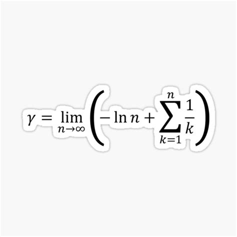 Euler Constant Calculus And Math Sticker For Sale By ScienceCorner Redbubble