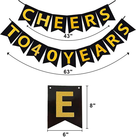 Buy 40th Birthday Decorations Kit Cheers To 40 Years Banner Balloon