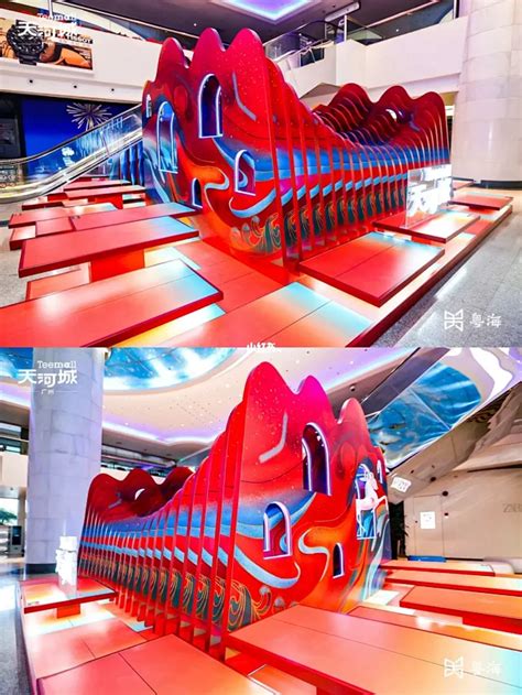 首发春节美陈｜天河城赛博风敦煌国潮展览 花瓣网
