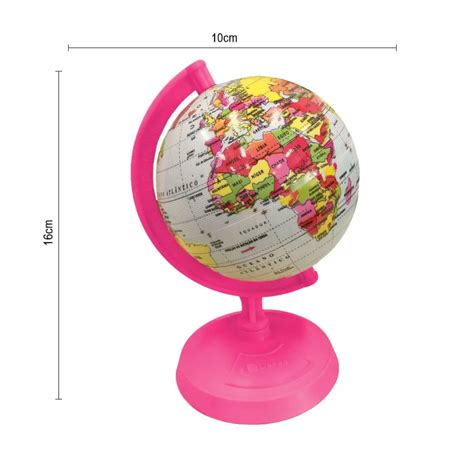 Comprar Globo Terrestre Político Cofrinho cm Baby Rosa Papelaria Real Escolar Escritório