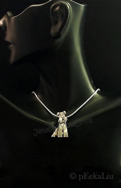 Schnauzer Necklace Sterling Silver Dogpet Miniature Etsy