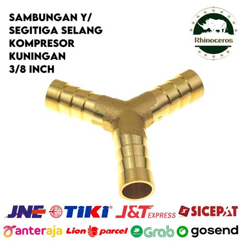 Jual Sambungan Selang Gas Kuningan Y 3 8 Neple Kuningan Cabang 3 10mm