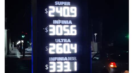 YPF subió los precios de los combustibles y el litro de nafta Infinia