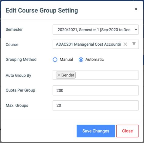 course grouping osis