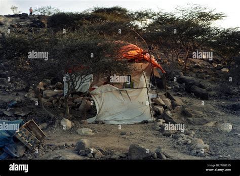 Somali Residents Live In A Shabby Shelter In Somalia 14 January 2009