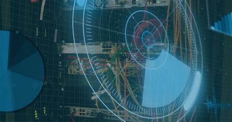 image of scope scanning and data processing over cables of computer