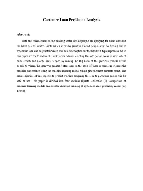 customer loan prediction analysis pdf software testing unit testing