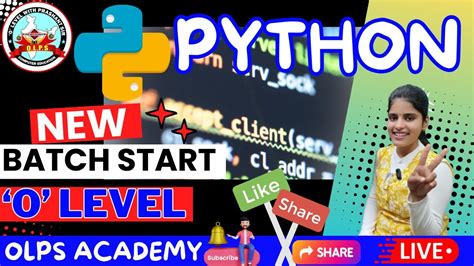 Python पायथन New Batch Start Olevel Olevelexam Python
