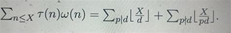Tn Is The Divisor Counting Function And Wn Counts