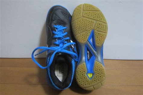 Yonex ヨネックス バドミントンシューズ 65z パワークッション Toeassist Shape 235㎝ 黒×青 O2303c中古