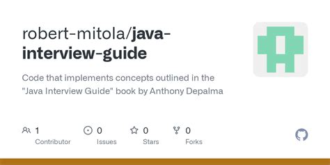 Github Robert Mitolajava Interview Guide Code That Implements