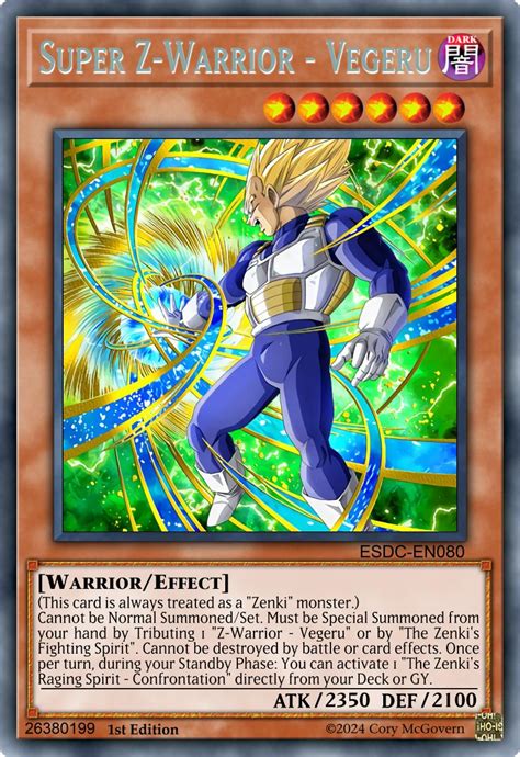 Super Z Warrior Vegeru Cardcustom Yu Gi Oh Custom Think Tank