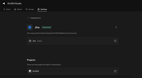 Jira Integration Klash Help