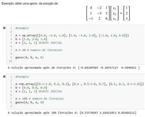 O método de Gauss Seidel Métodos numéricos