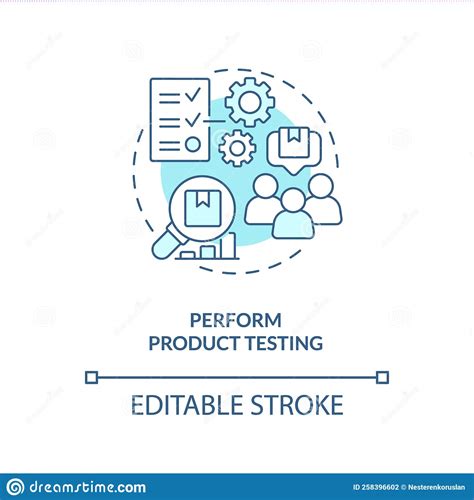 Perform Product Testing Turquoise Concept Icon Stock Vector