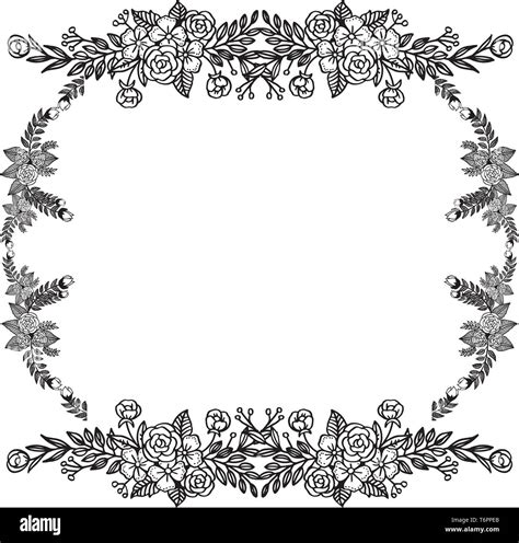 Vector Illustration Decoration Pattern For Floral Frame Hand Drawn
