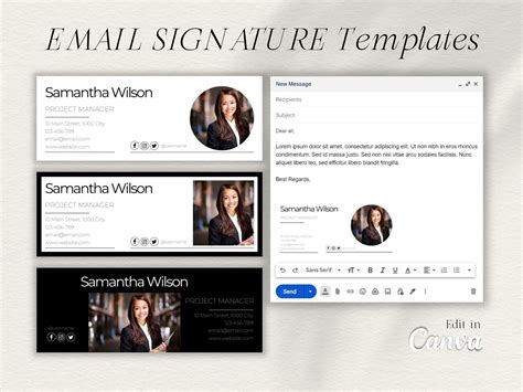 Editable Email Signature Block Template