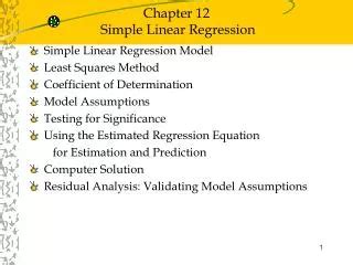PPT Chapter Simple Linear Regression PowerPoint Presentation ID