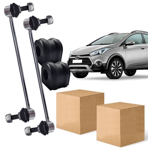 Kit 2 Bieletas 2 Buchas Da Barra Estabilizadora Hyundai Hb20 2012 2013