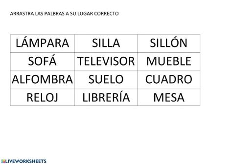 Arrastra Worksheet Live Worksheets