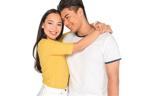 Attractive Asian Couple Embracing
