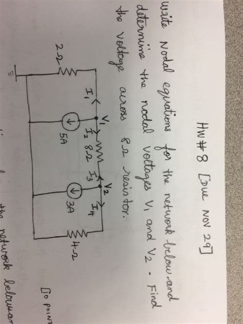 Solved Write Nodal Equations For The Network Below And Chegg