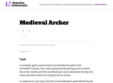 Illustrative Mathematics F Bf Medieval Archer Lesson Plan For 9th