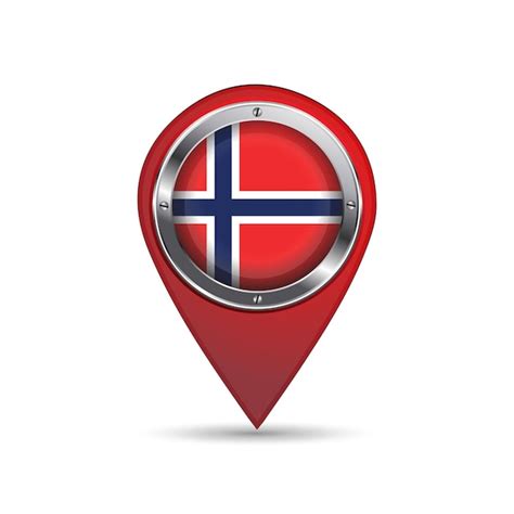 Premium Vector 3d Pin Icon With Norway Flag Inside Vector Image