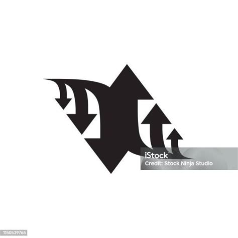 세 개의 화살표 기호 방향 두 가지 방법 편평한도로 방향 검정 벡터 일러스트 레이 션입니다 가리키기에 대한 스톡 벡터 아트 및 기타 이미지 Istock