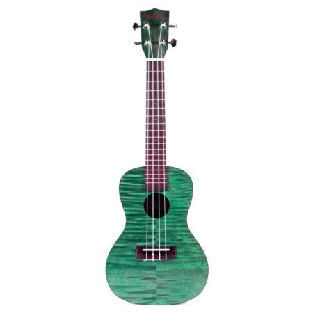KALA Concert Transparent Green Exotic Mahogany Ukulele Soitinasema