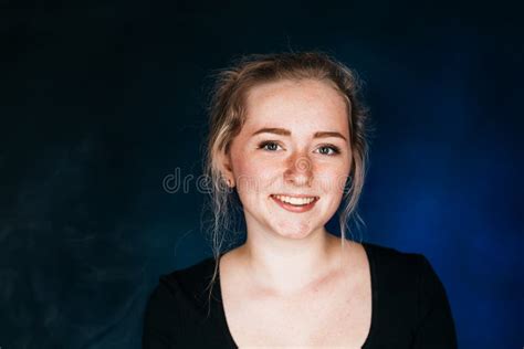 Emotional Young Girl With A Tail Stock Image Image Of Facial Eyes