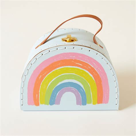 Large Rainbow Suitcase Sarahs Silks