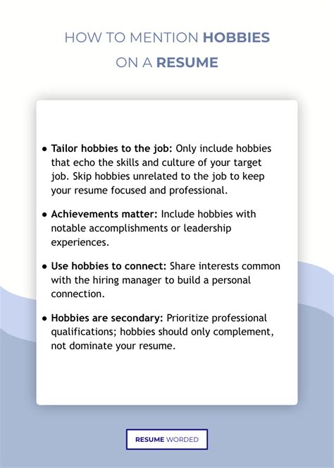 How to Decide Which Hobbies to Include on Your Resume