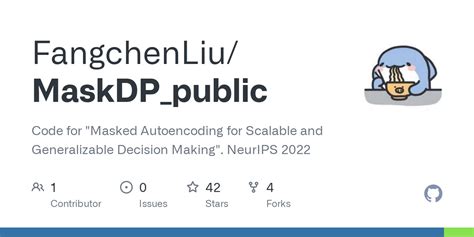 github fangchenliu maskdp public code for masked autoencoding for