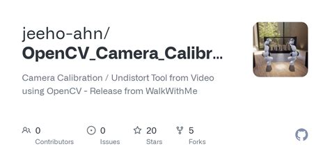 GitHub Jeeho Ahn OpenCV Camera Calibration Undistort Video Camera