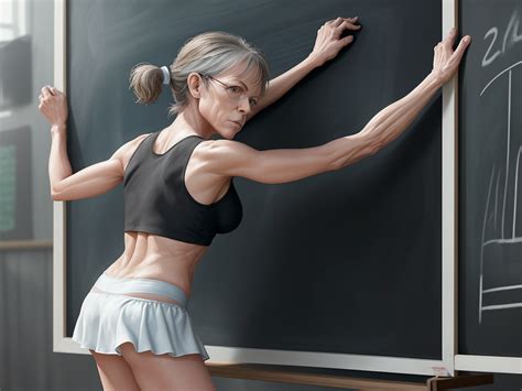 Imagen Ai Jamie Lee Curtis Age 50 Standing Bending Over