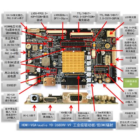 Yd2680hv V9 1 Hdmi驱动板 Lvds双8bit Ttl18bit 24bit接口 液晶显示器驱动板 液晶电视驱动板 深圳昱德科技有限公司