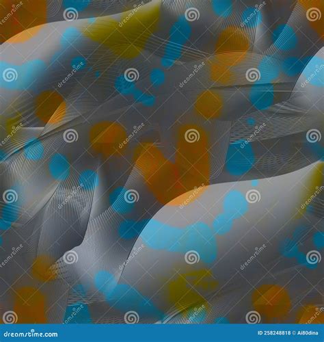 Contemporary Seamless Textile Print Iridescent Gradient Spots