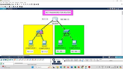 Create Simple Lan Connection And Set Password For Router Youtube