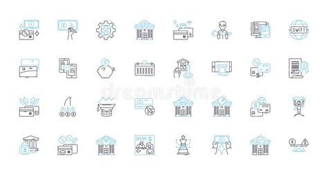 Investment Strategy Linear Icons Set Diversification Allocation Risk Returns Portfolio