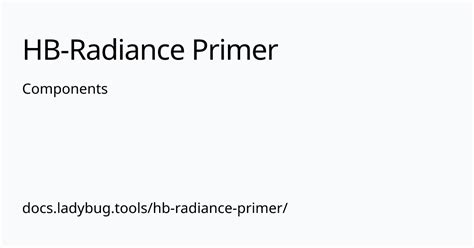 Components Hb Radiance Primer