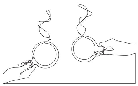 70 Continuous Line Drawing Of Two Hands Holding Coffee Cup Stock