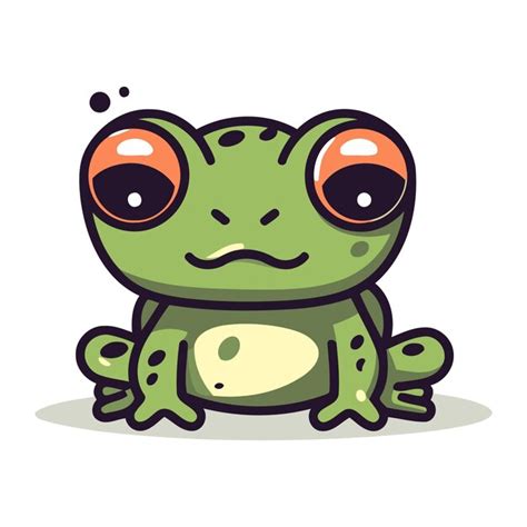 Premium Vector Cute Cartoon Frog Vector Illustration Isolated On